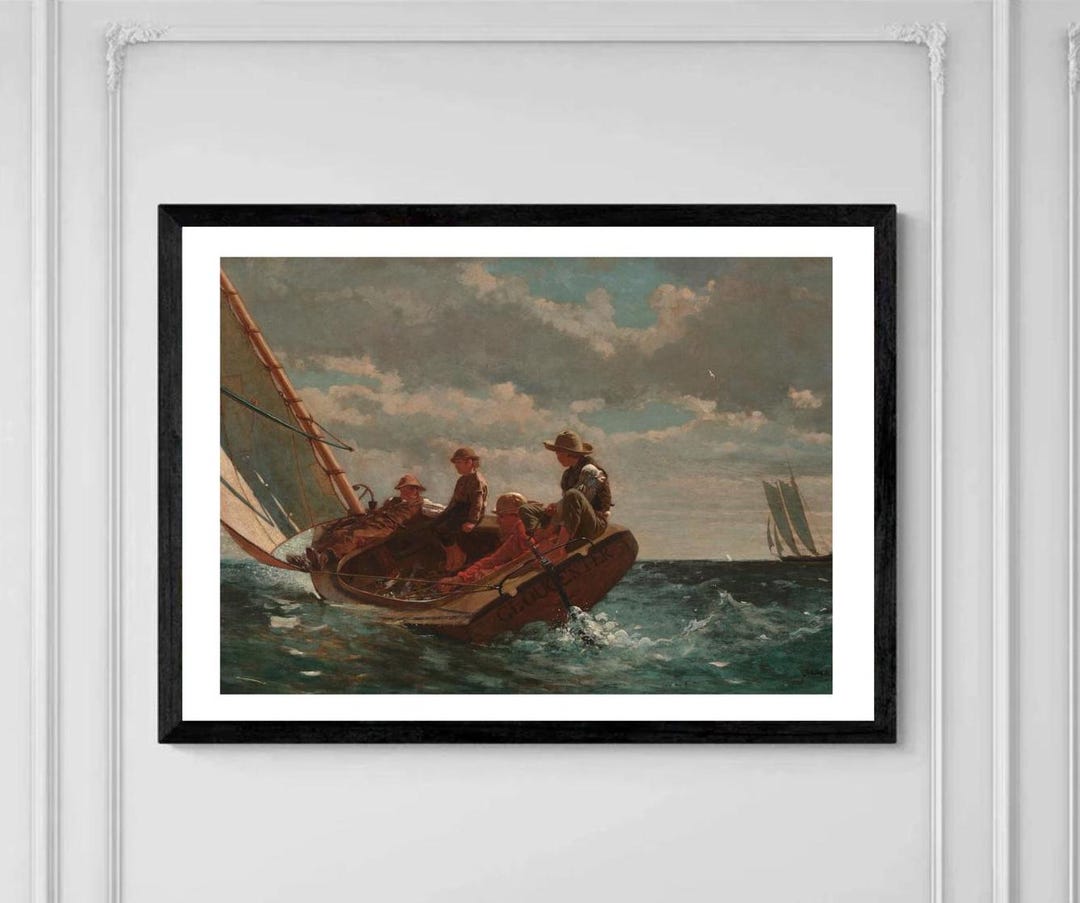 Winslow Homer Breezing up Reproduction Fine Art Print, Nautical Wall ...