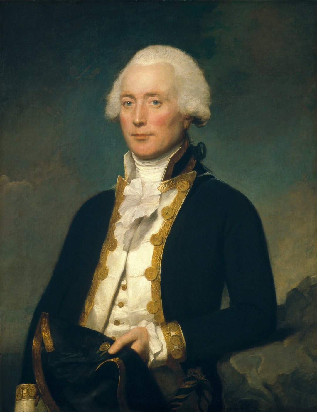 Captain Robert Calder Portrait: 1700s Naval Officer Oil Painting ...