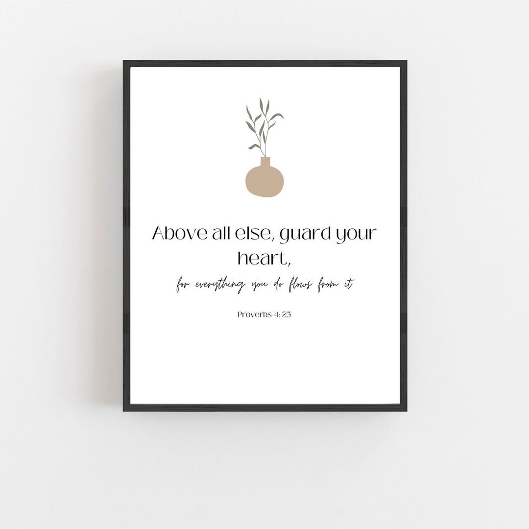Proverbs 4:23 | Christian Wall Art | Bible Verse| Home Decor ...