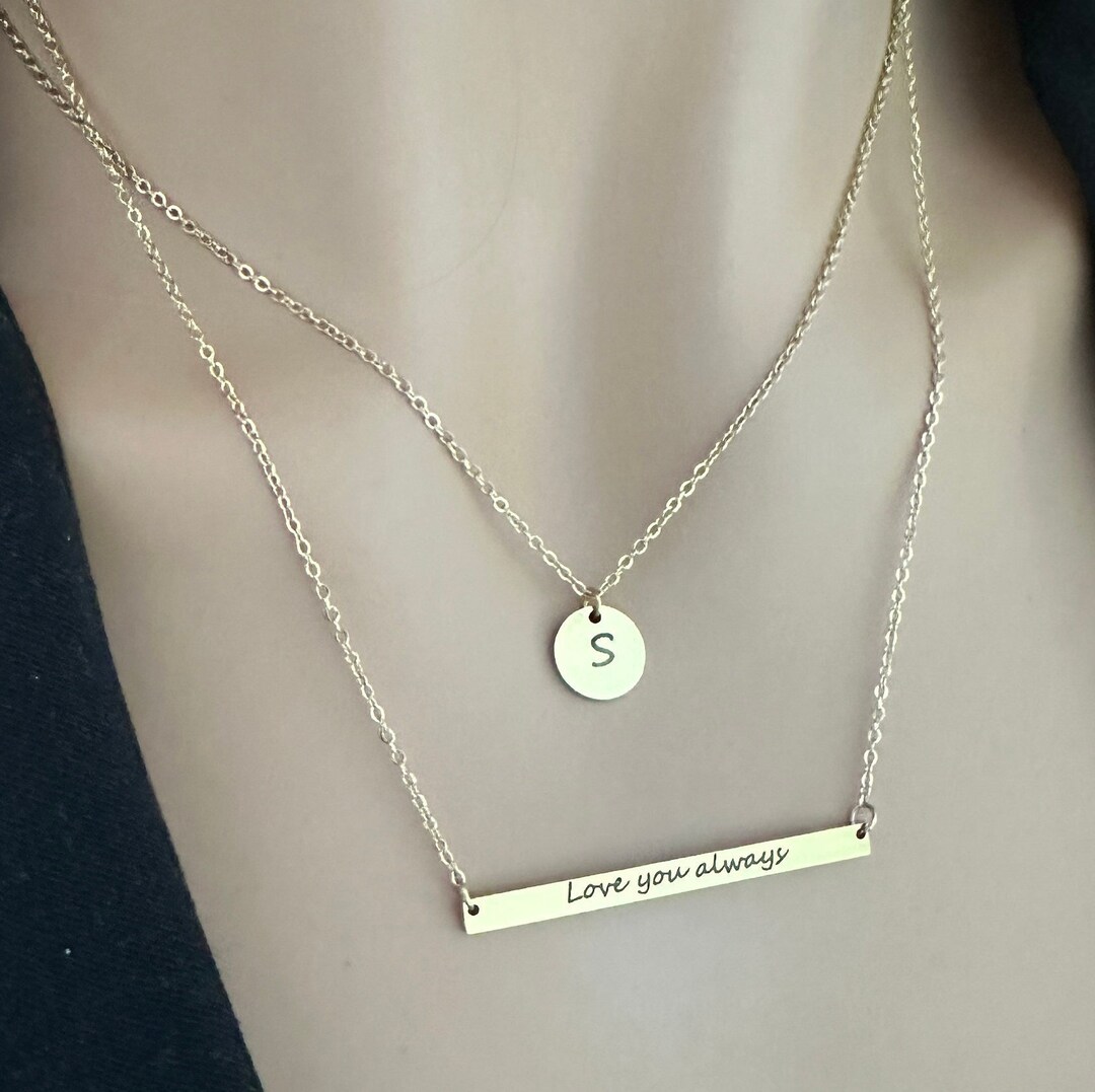 Name Necklace, Custon Engraved Necklace, Personalized Necklace ...