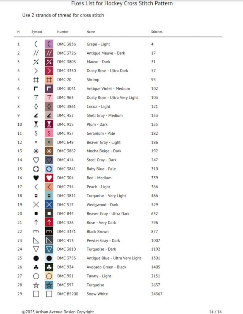 Hockey Cross Stitch Pattern PDF Download, Hockey Cross Stitch Kit ...