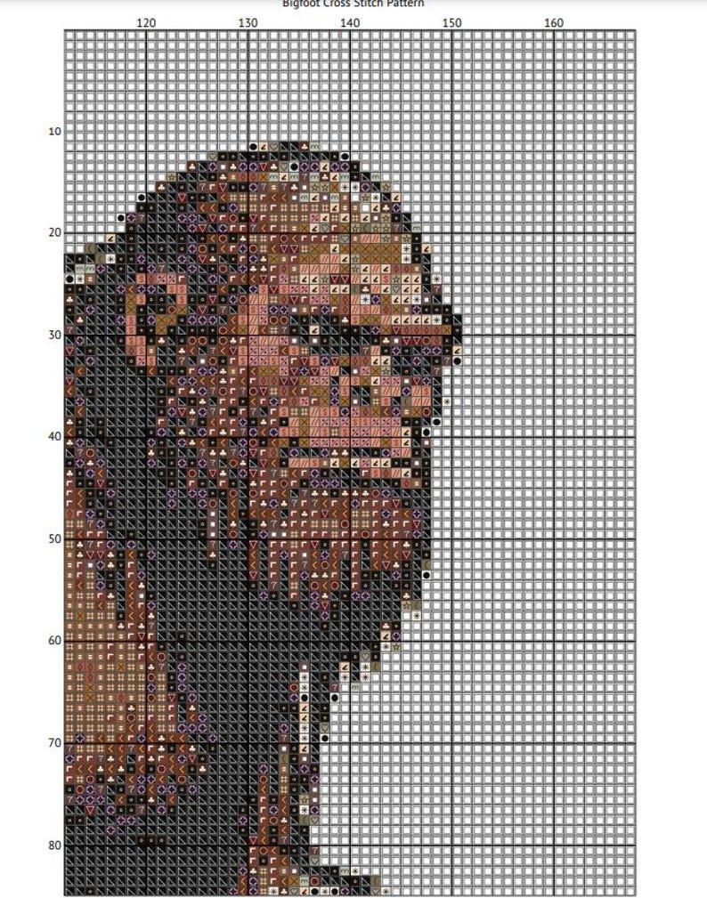 Bigfoot Cross Stitch Pattern, Sasquatch Embroidery (PDF Download) - Etsy