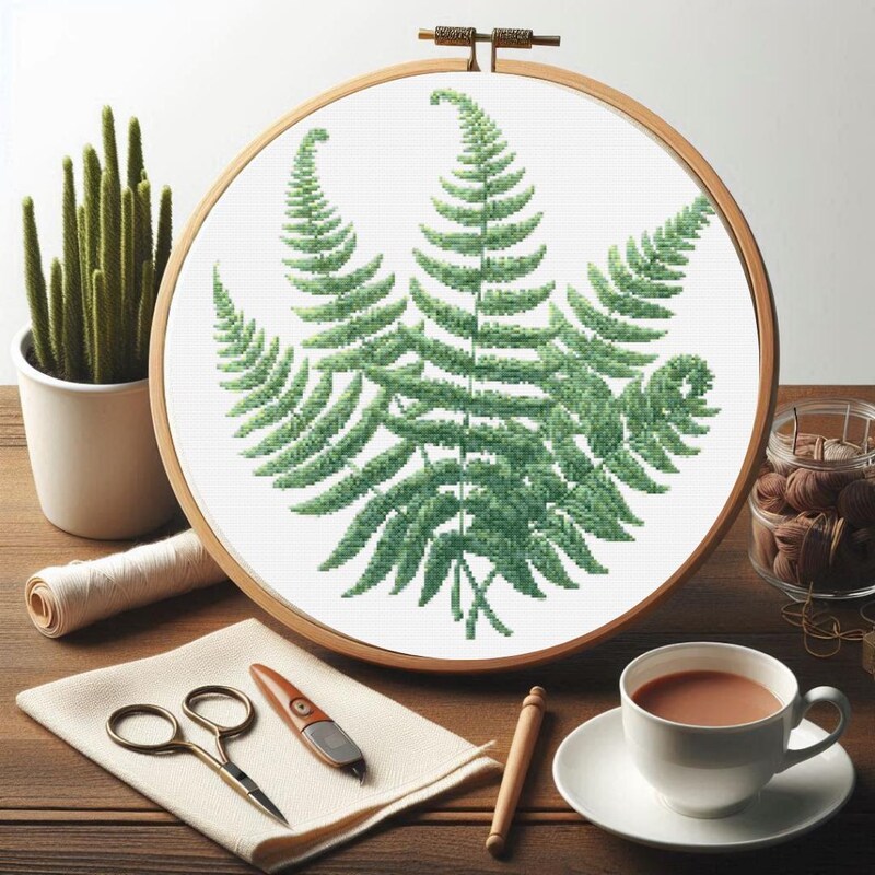 Fern Embroidery - Etsy