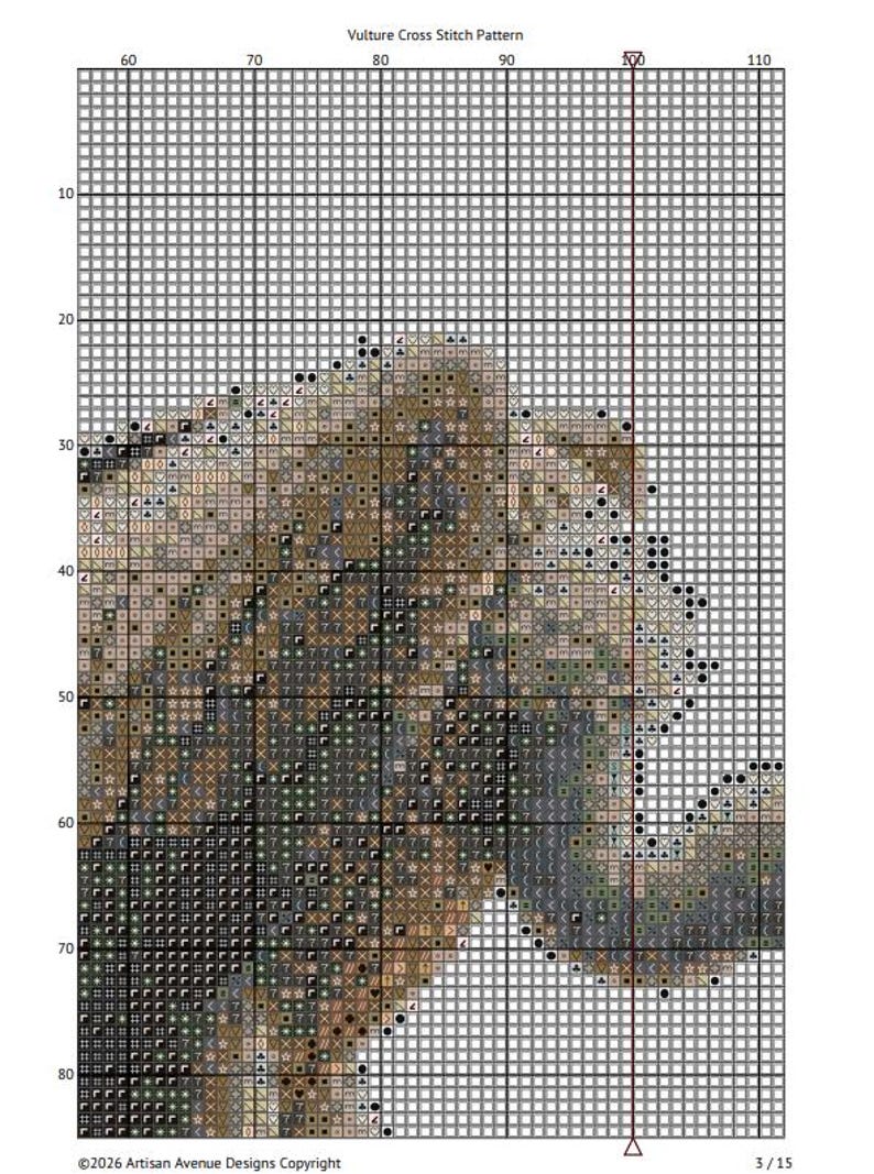 Vulture Cross Stitch Pattern PDF, Bird Embroidery Design, Gothic Hoop ...