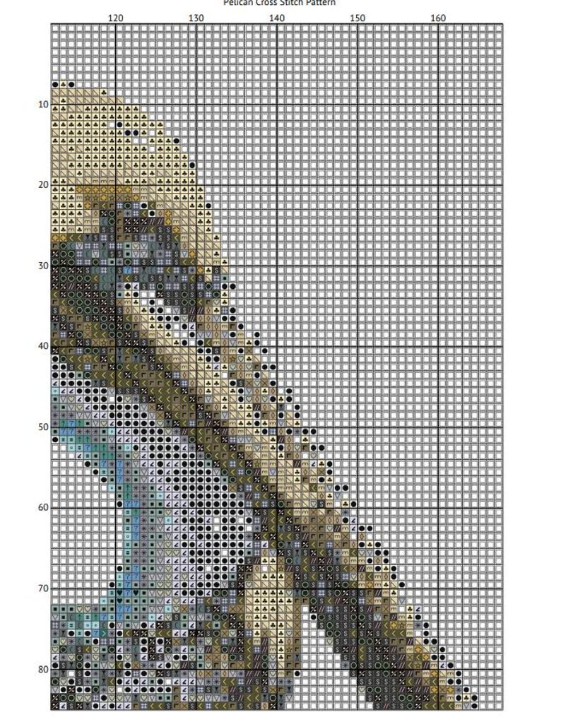 Pelican on Pier Cross Stitch Pattern, Nautical Bird (PDF Download) - Etsy