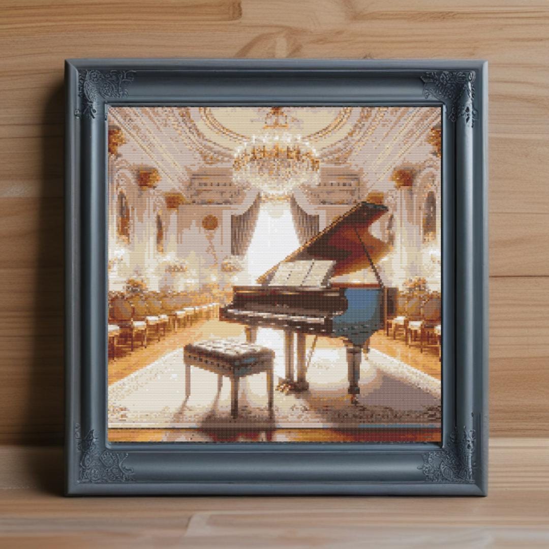 Baby Grand Piano Cross Stitch Pattern, Elegant Needlepoint (PDF) - Etsy