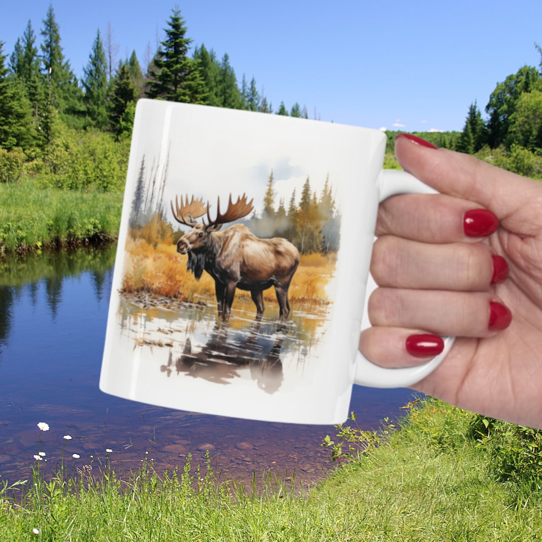 Bull Moose Coffee Mug, Moose 11oz Ceramic Coffee Mug, Moose Coffee Mug ...