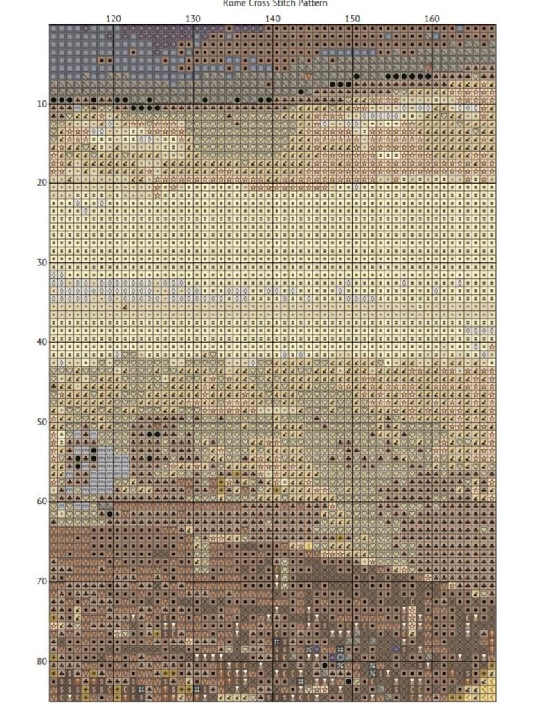 Rome Colosseum Cross Stitch Pattern, Italian Cityscape (PDF Pattern) - Etsy