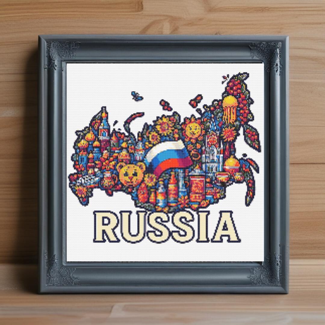 Russian Cross Stitch Pattern PDF, Traditional Folk Embroidery Design ...