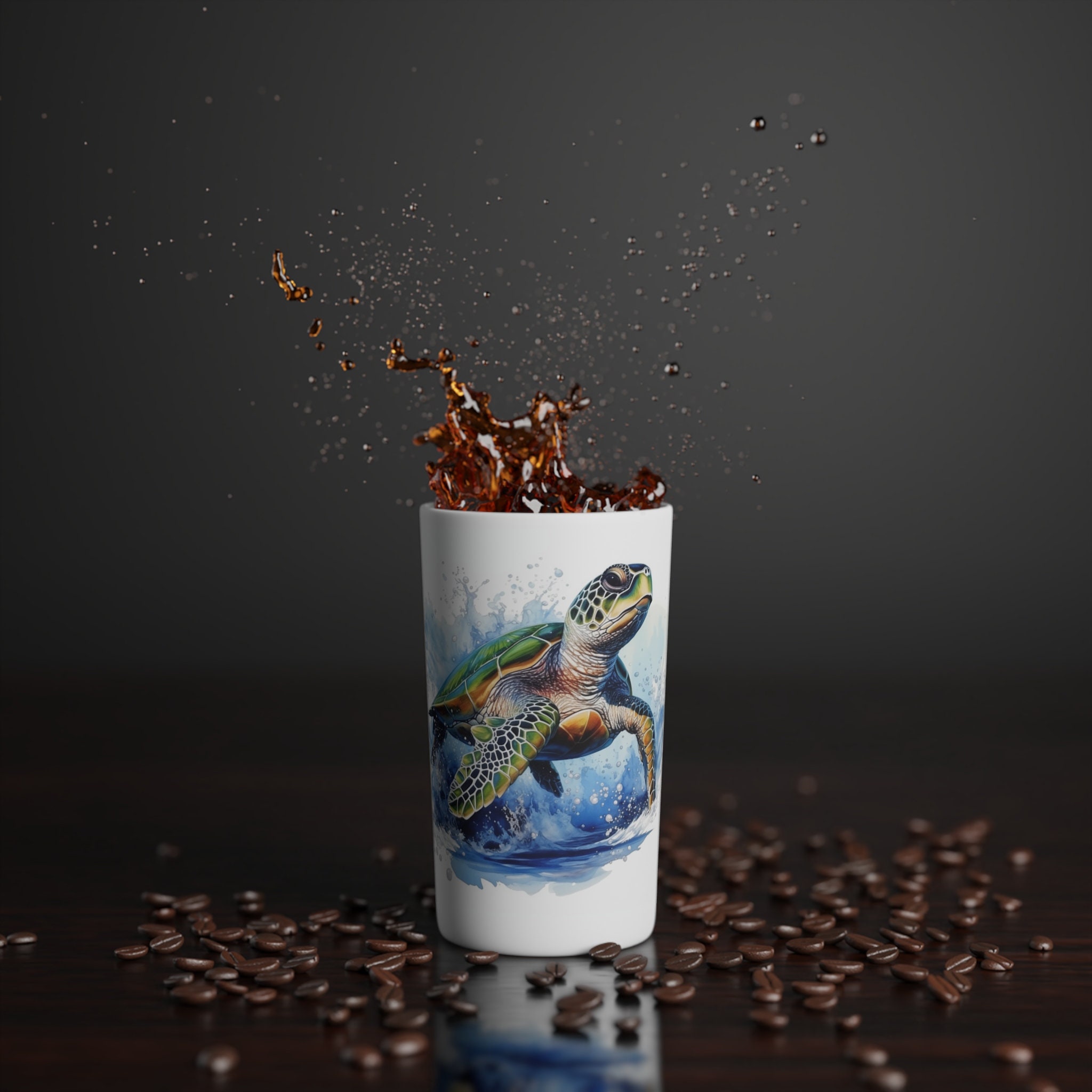 Conical Coffee Mugs, Sea Turtle Conical Coffee Mug, Sea Turtle Conical ...