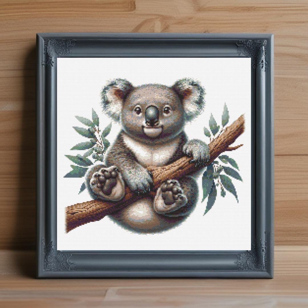 Koala Cross Stitch Pattern, Beginner Embroidery (PDF Download) - Etsy