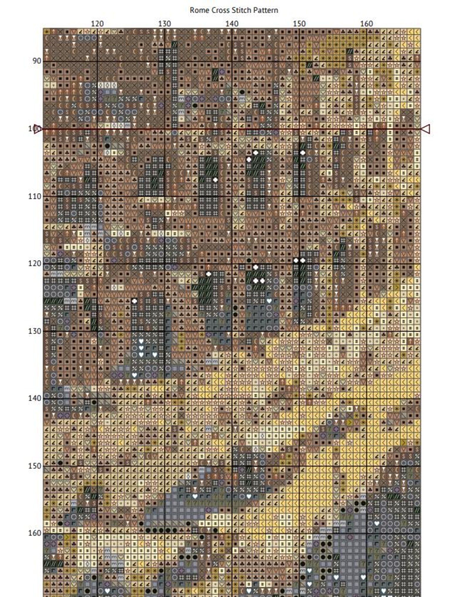 Rome Colosseum Cross Stitch Pattern, Italian Cityscape (PDF Pattern) - Etsy
