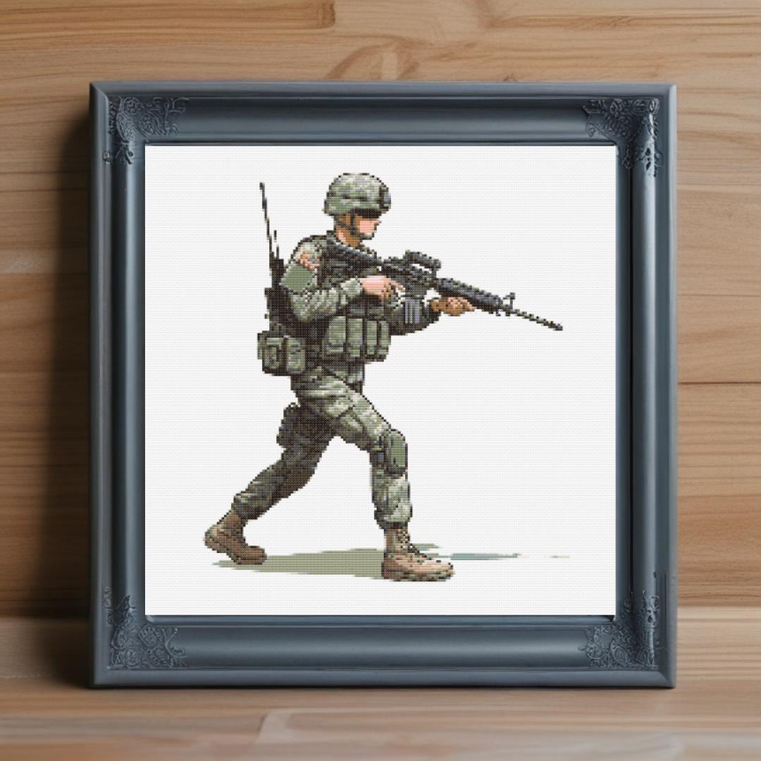 Army Cross Stitch Pattern PDF, Instant Digital PDF Download, Military ...