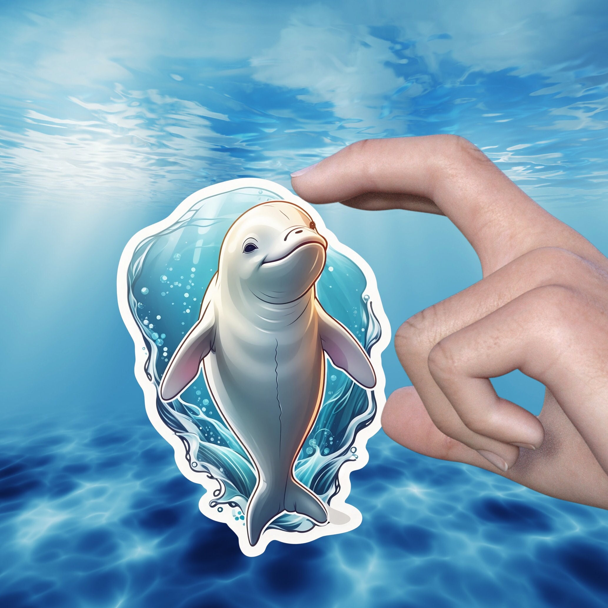 Beluga Whale Sticker, Beluga Whale Decal, Beluga Whale Gift, Baby ...