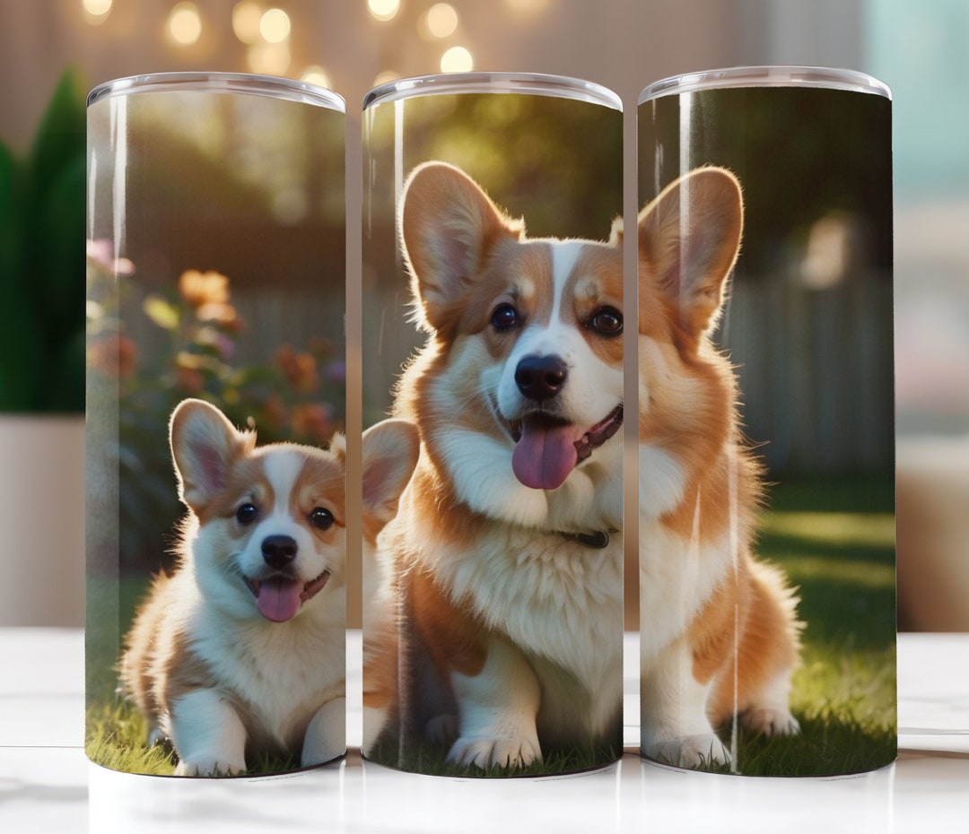 Corgis Tumbler Wrap, Corgis Dog Skinny Tumbler Wrap, Corgis Gifts ...