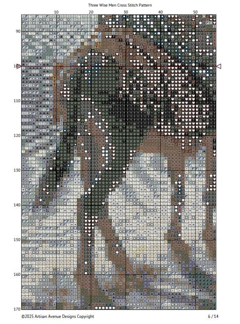 Three Wise Men Nativity Cross Stitch Pattern, Christmas Embroidery (PDF ...