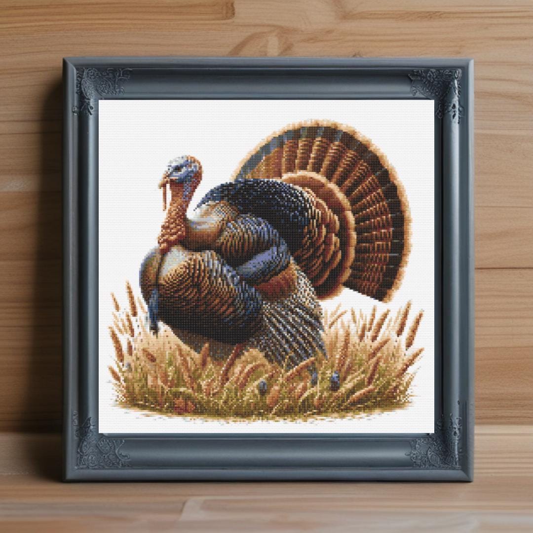 Thanksgiving Turkey Cross Stitch Pattern, Autumn Embroidery (PDF ...