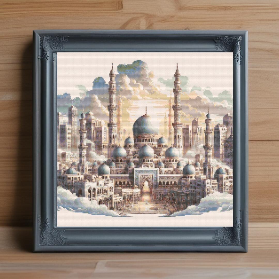 Arabic Cross Stitch Pattern PDF, Islamic Art Counted Cross Stitch Chart ...