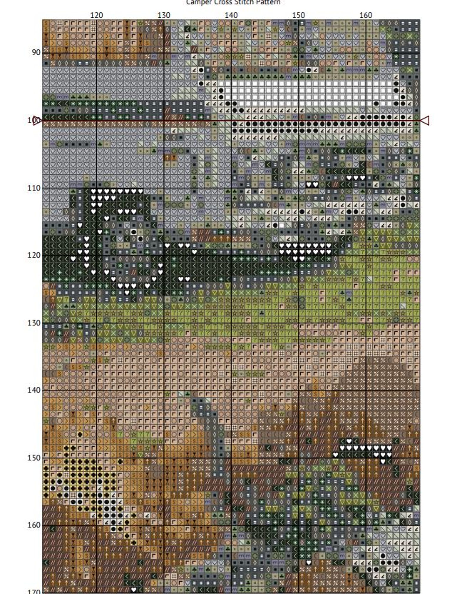 Retro Camper Cross Stitch Pattern, RV Camping Embroidery (PDF Download ...