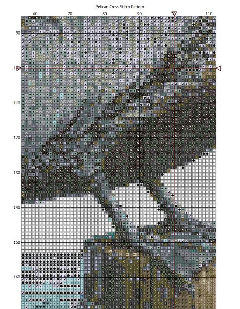 Pelican on Pier Cross Stitch Pattern, Nautical Bird (PDF Download) - Etsy