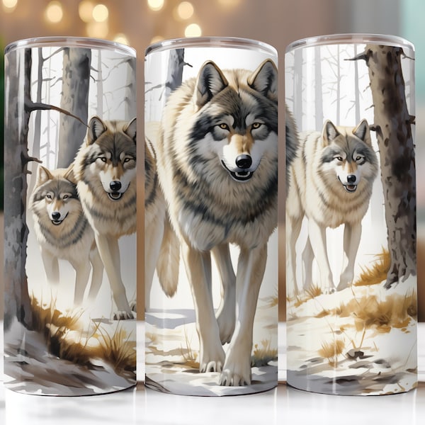 Wolf Tumbler Wrap Png - Etsy