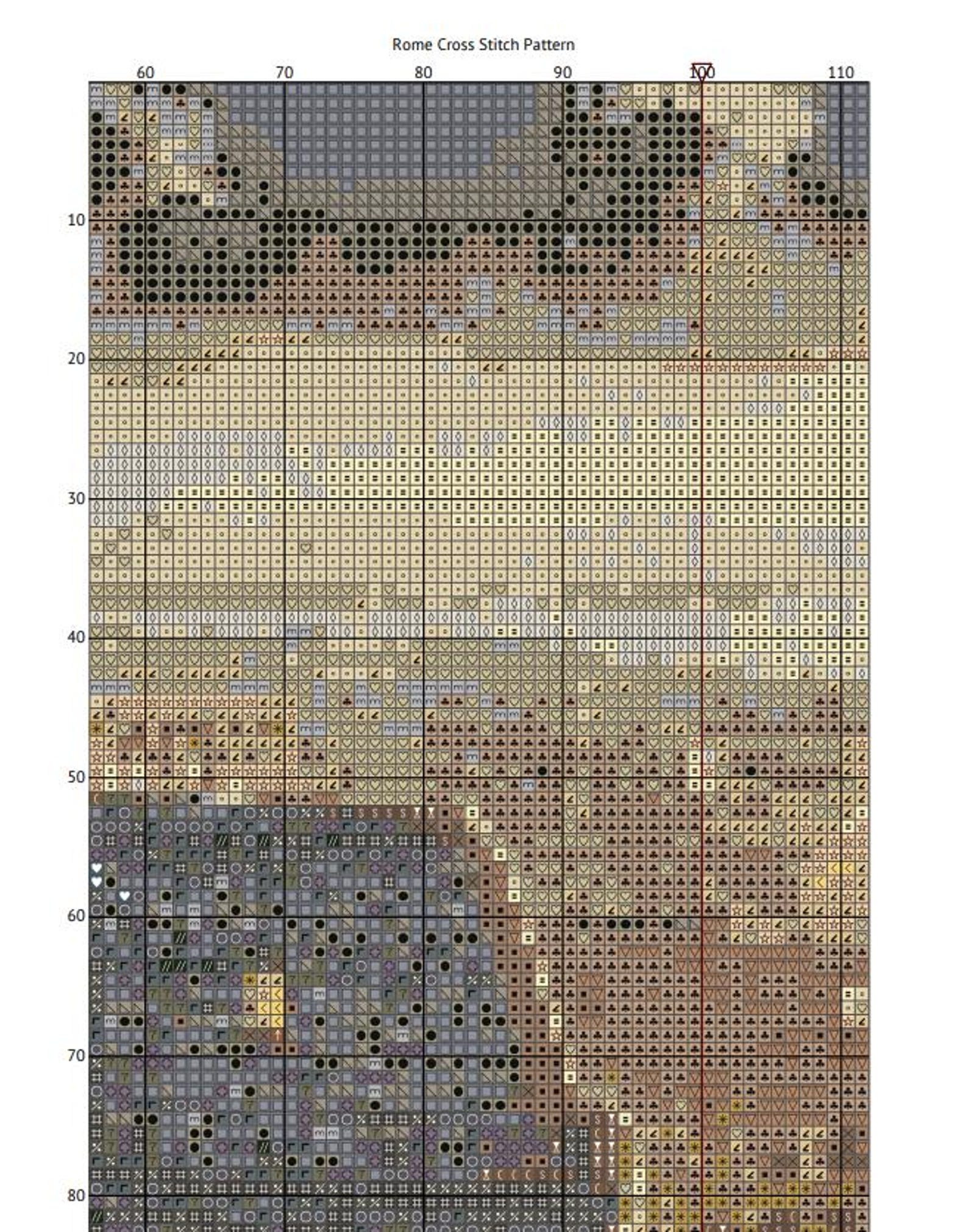 Rome Colosseum Cross Stitch Pattern, Italian Cityscape (PDF Pattern) - Etsy
