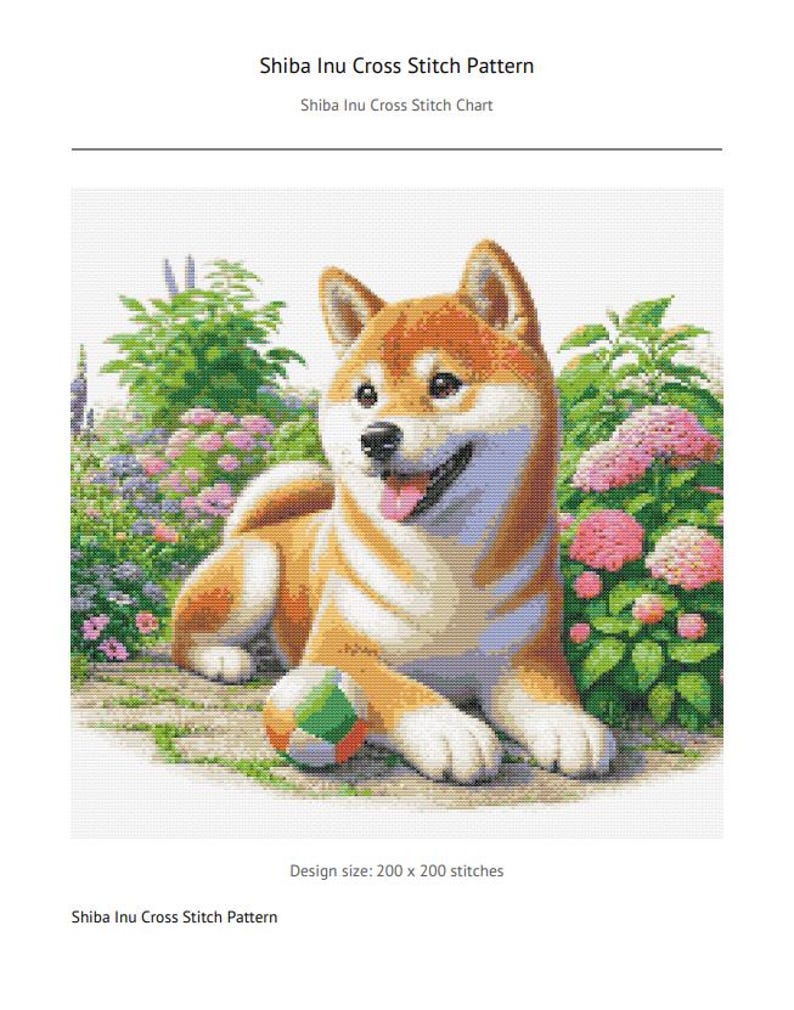 Shiba Inu Cross Stitch Pattern, Dog Embroidery Design (PDF Download) - Etsy