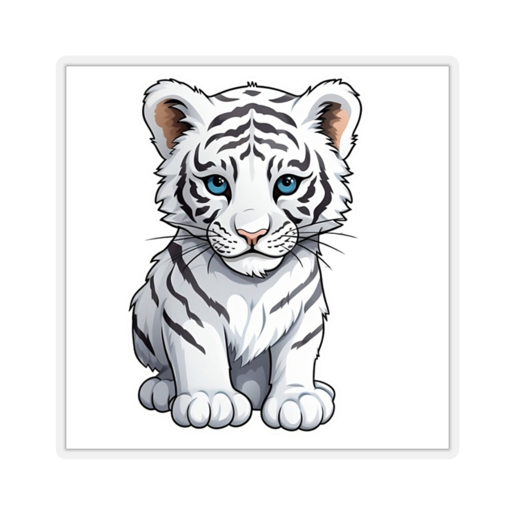 Snow Tiger Sticker Tiger Sticker Tiger Vinyl Sticker Snow - Etsy