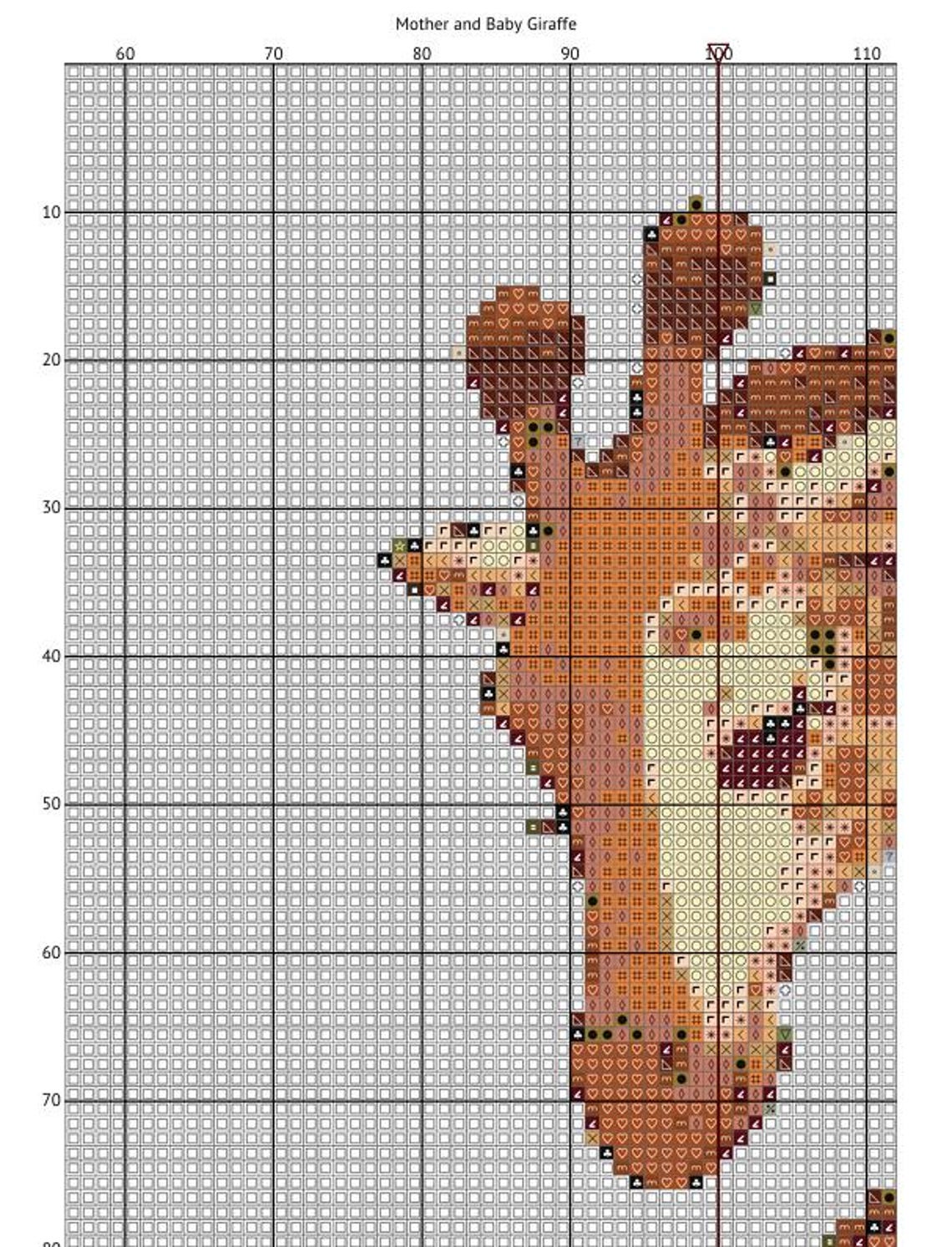 Giraffe Mother and Baby Cross Stitch Pattern (PDF Download) - Etsy