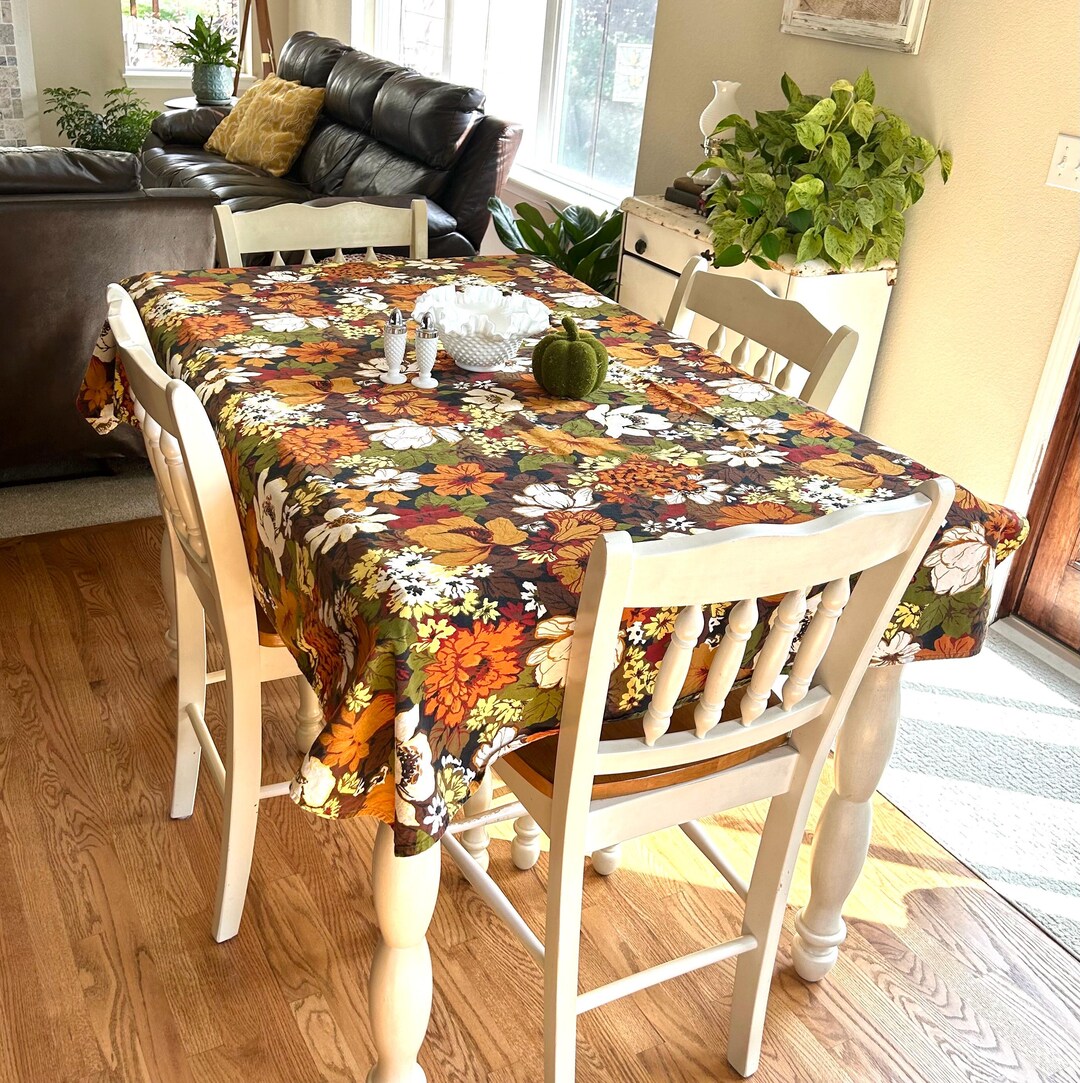 Vintage 1960s Mid Century Modern Table Linen 70 X 46 Rectangle Cloth ...