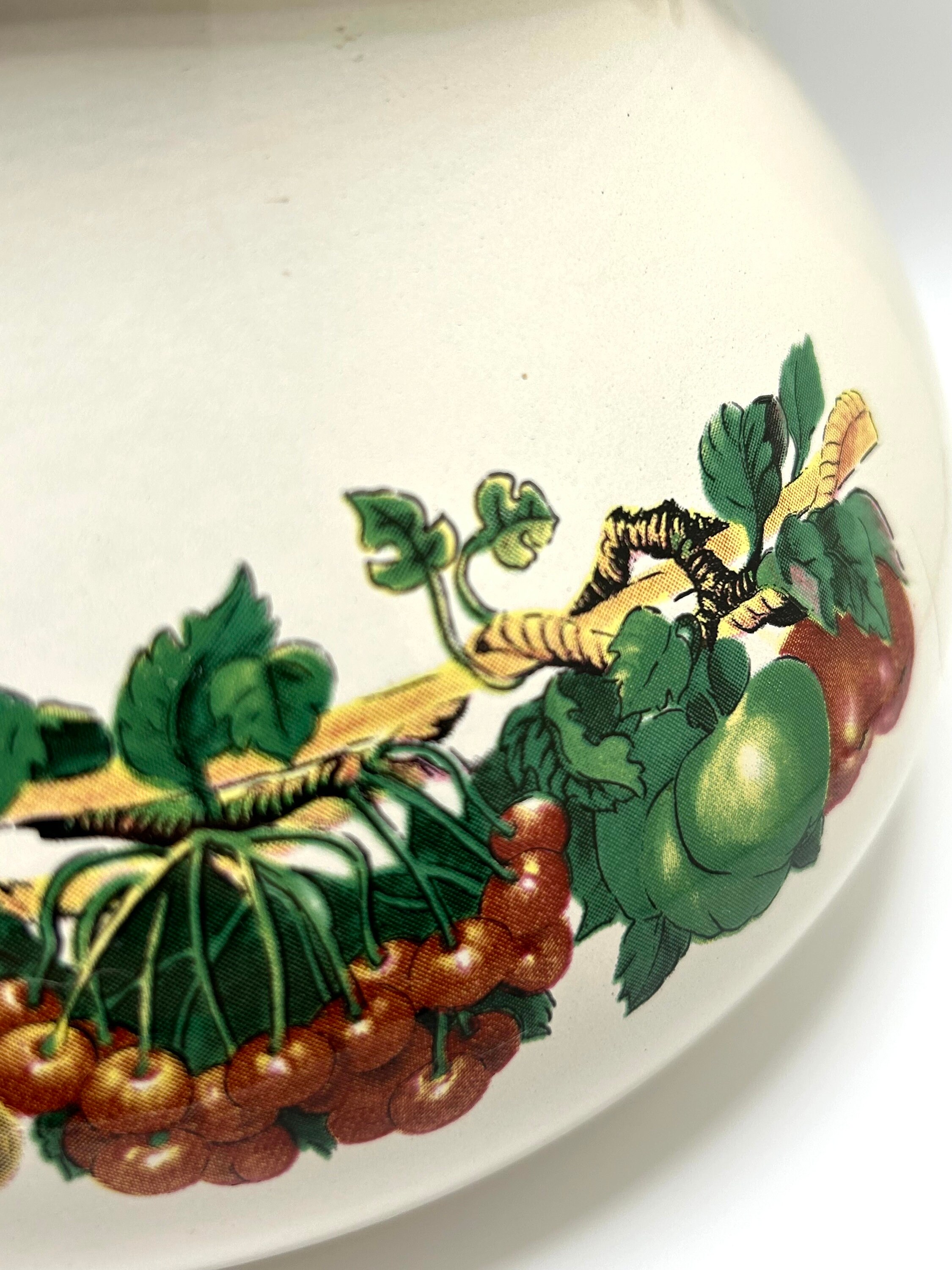 Vintage Vitroceramic Enamleware Harvest Fruit Pattern Tea Pot Tabletops ...