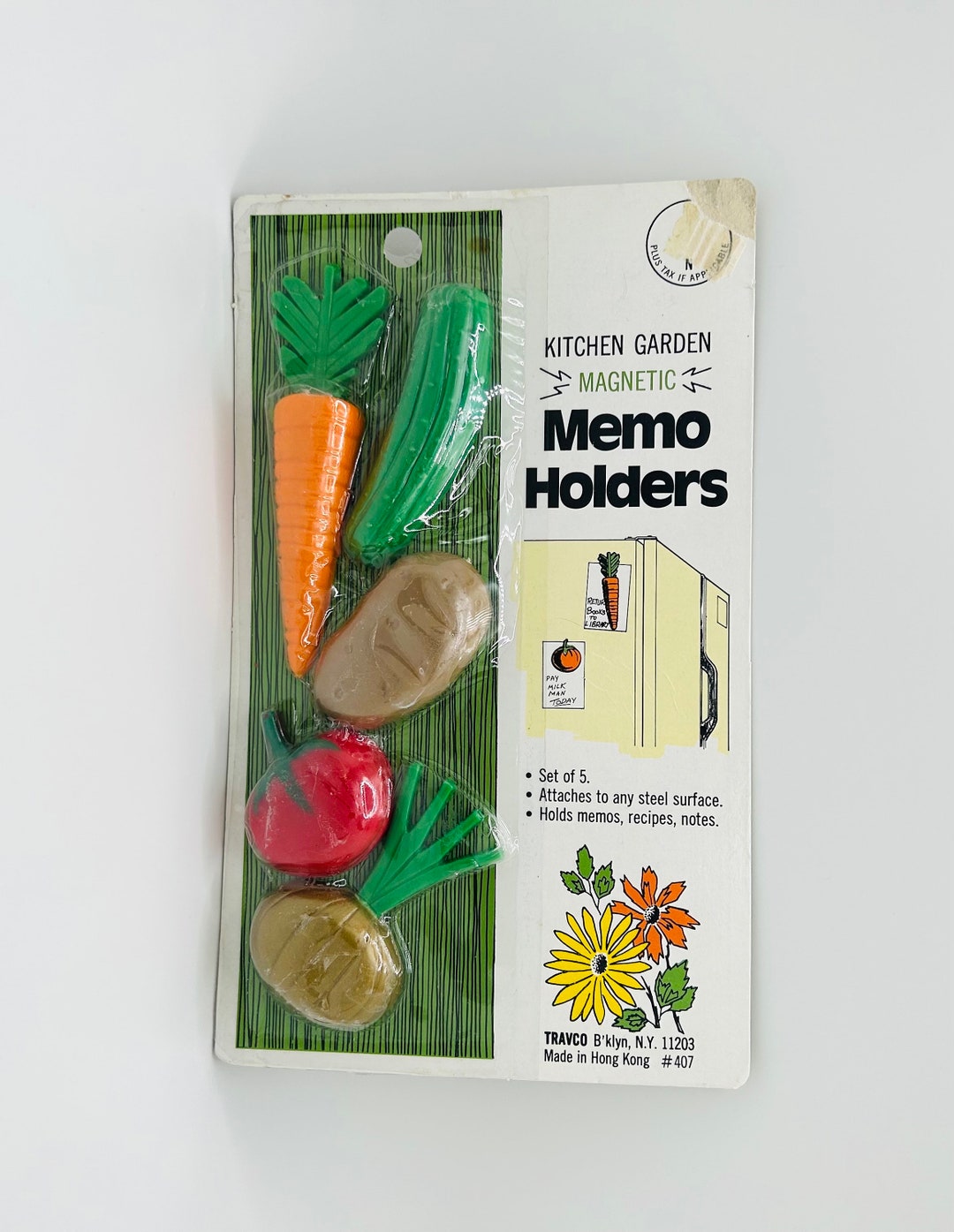 Vintage Travco Vegetable Fridge Magnets 1980s Kitchen Decor Collectable ...