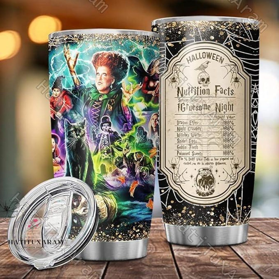 Halloween Disney Hocus Pocus Witches 20OZ Tumbler, Disney Besties ...