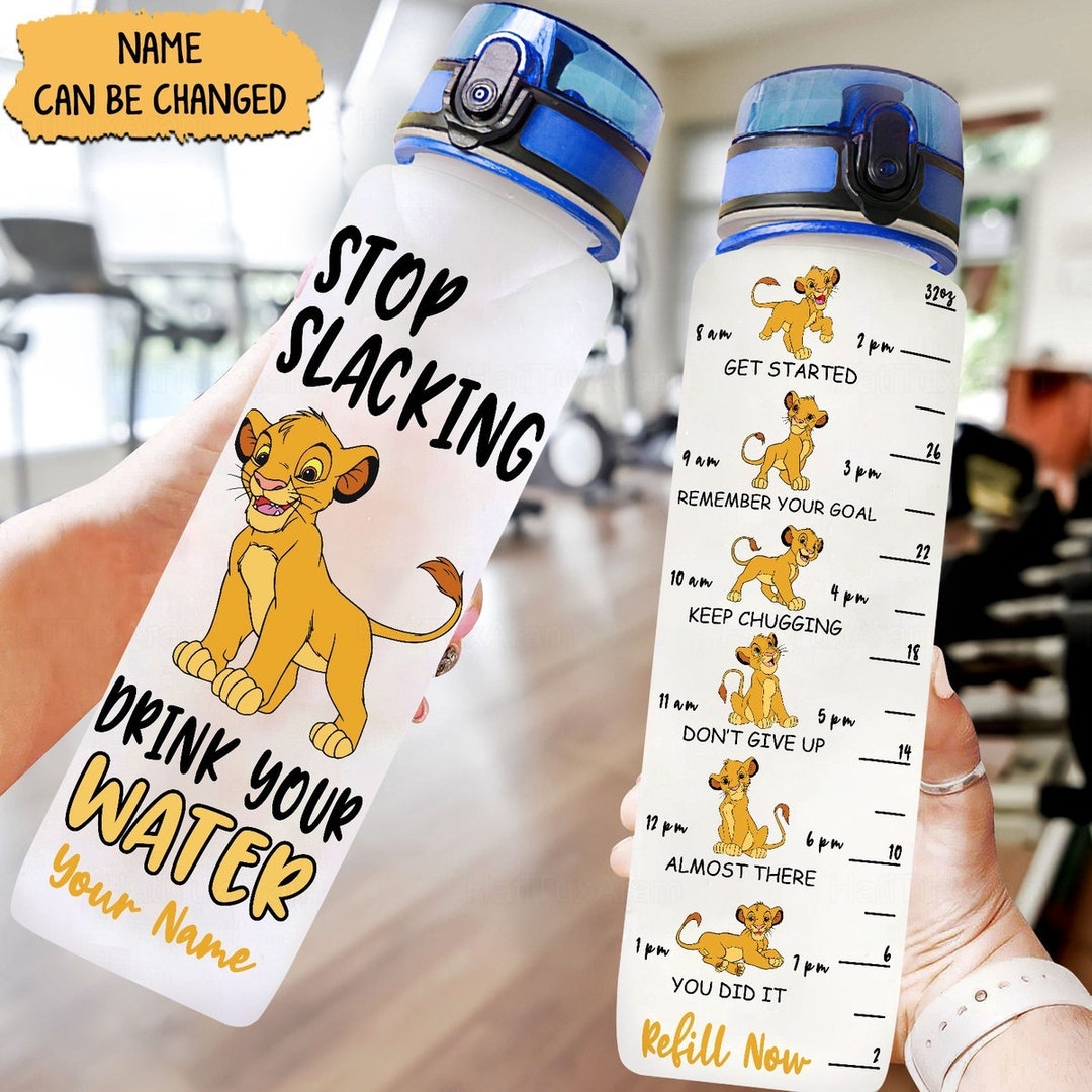 Simba Water Tracker Bottle Simba Water Bottle Disney Simba Etsy