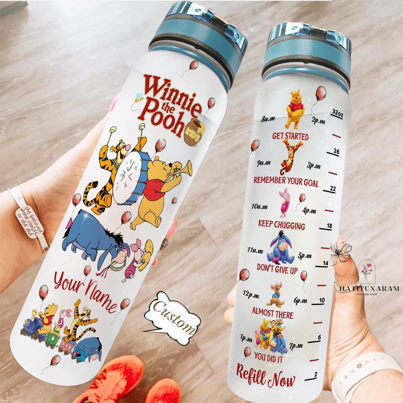 Winnie the Pooh Water Bottle, Pooh Bear Bottle, Pooh 32oz Water Bottle ...