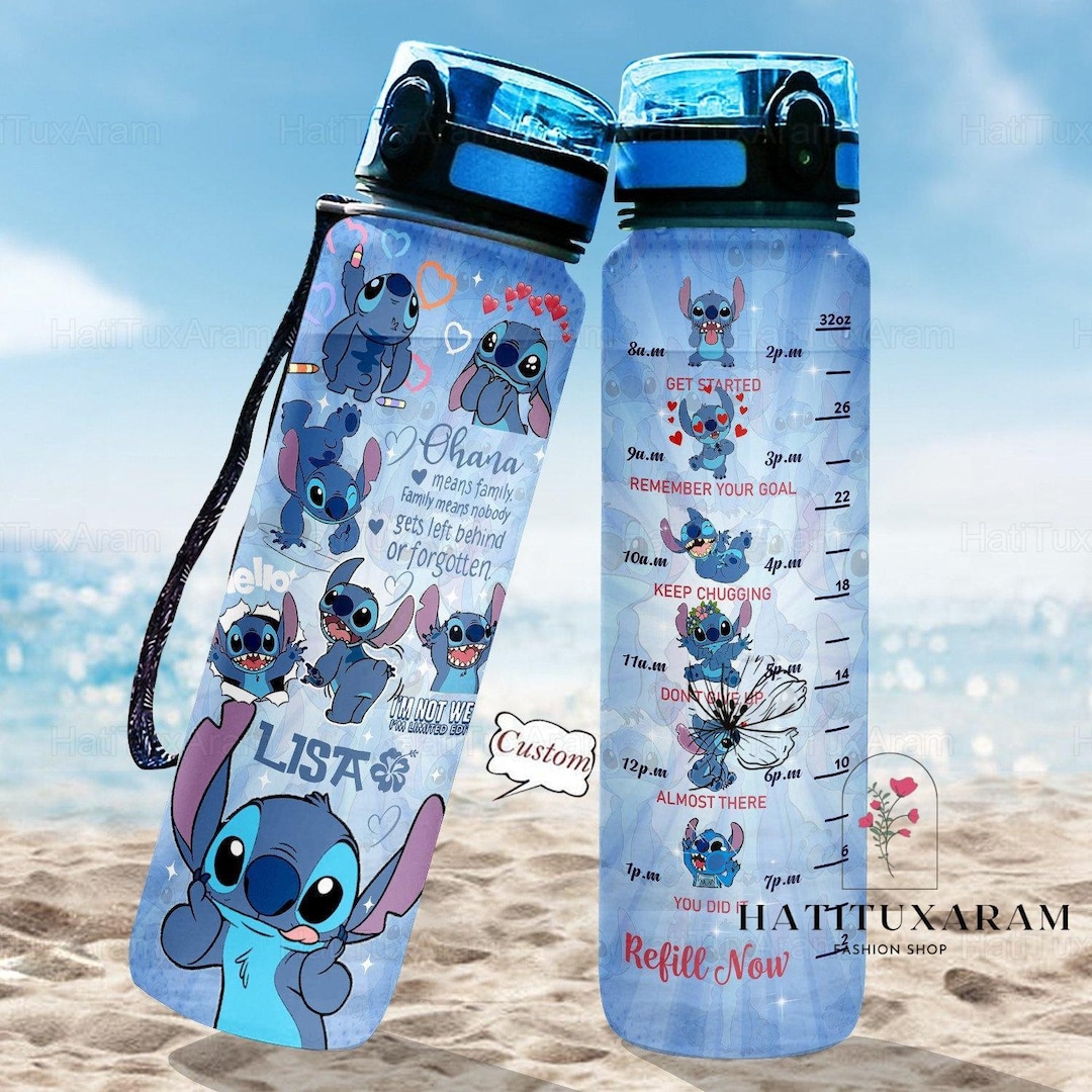 Stitch Water Bottle, Stitch Drink Bottle, Stitch Cartoon 32oz Water ...