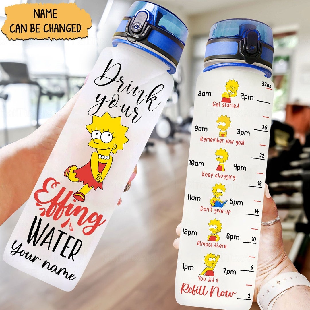 Lisa Simpsons Water Bottle, the Simpsons Bottle, Homer Simpson Bottle ...