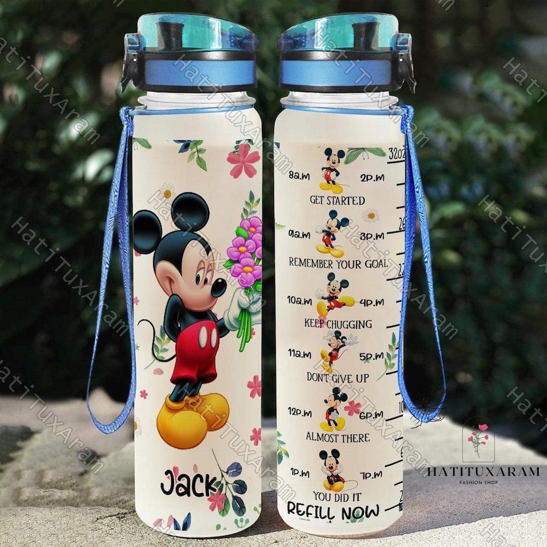 Mickey Mouse Water Bottle, Cute Mickey Bottle, Disney 32oz Water Bottle ...