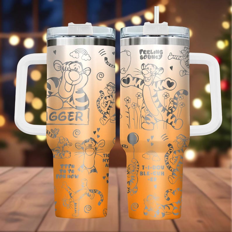 Tigger Engraved Tumbler 40oz, Disney Tigger Tumbler, Disney Gift for ...