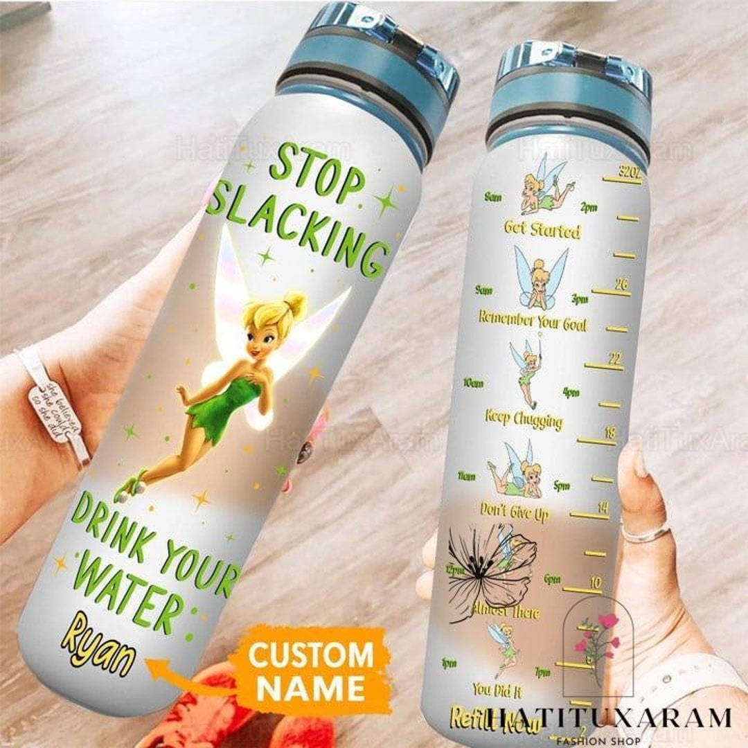 Tinkerbell Water Bottle, Custom Tinkerbell Fairy Bottle, Tinkerbell ...