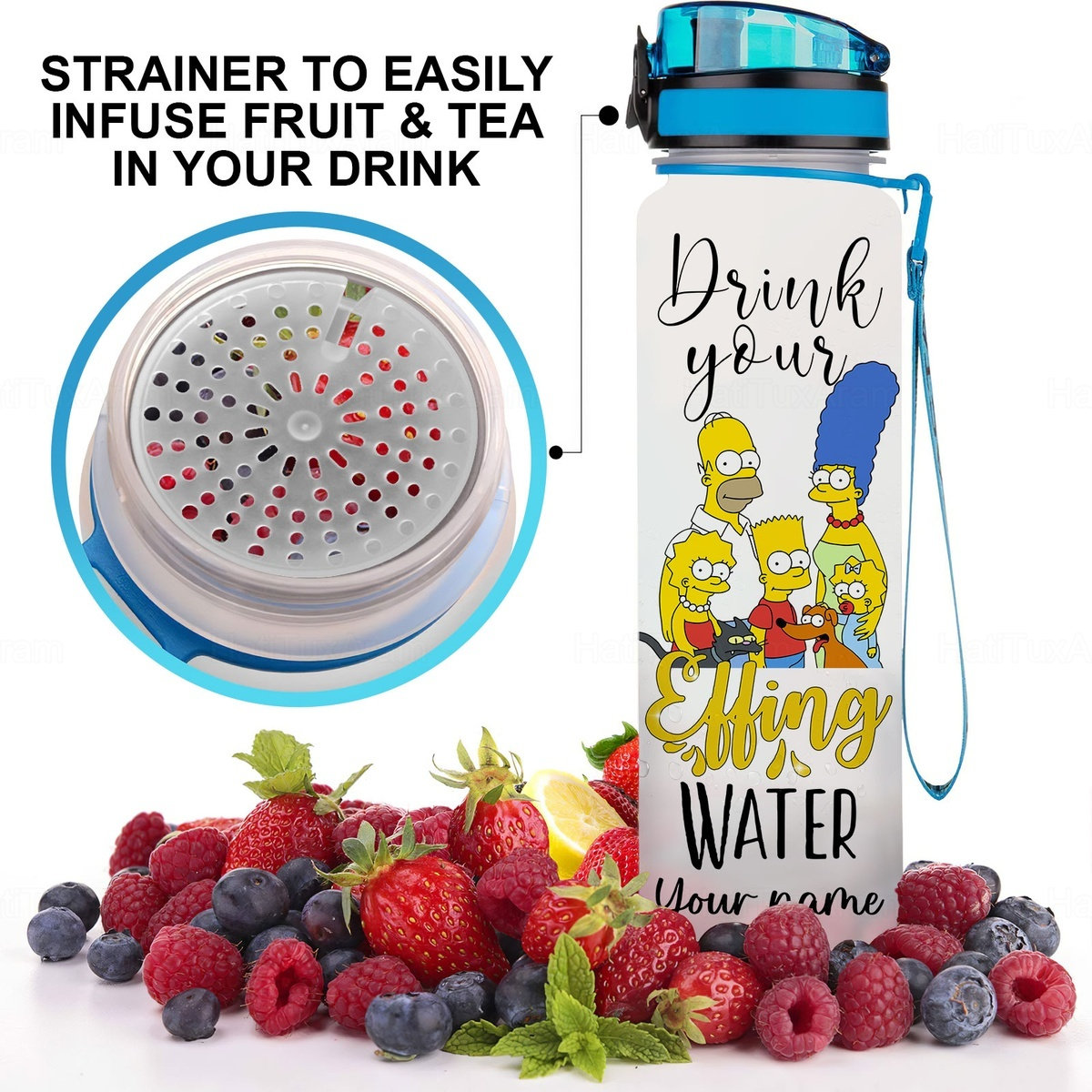 The Simpsons Water Bottle, Simpsons Family Bottle, Simpson Kids ...