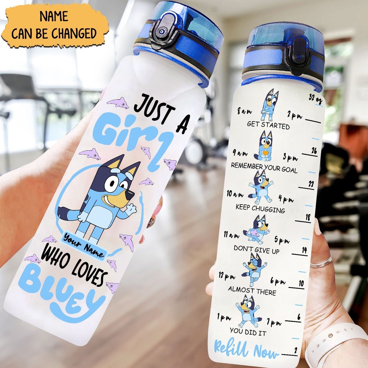 Bluey Water Tracker Bottle Personalized Bluey Bottle Bluey - Etsy Canada