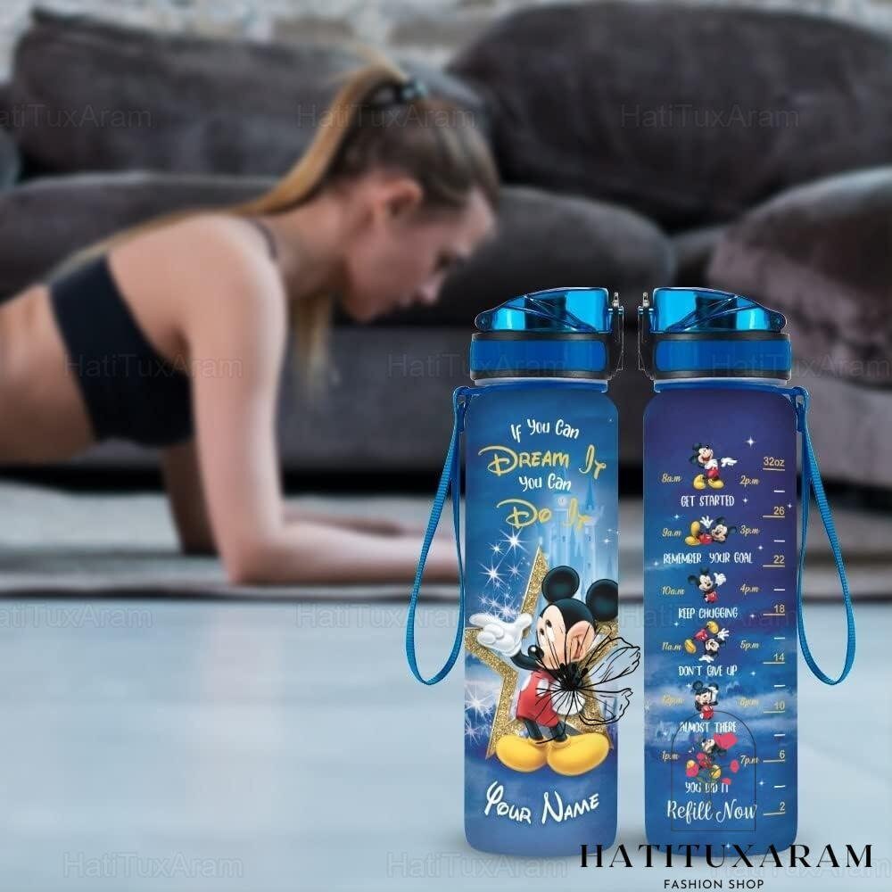 Mickey Disney Water Bottle, Mickey 32oz Water Tracker Bottle, Custom ...
