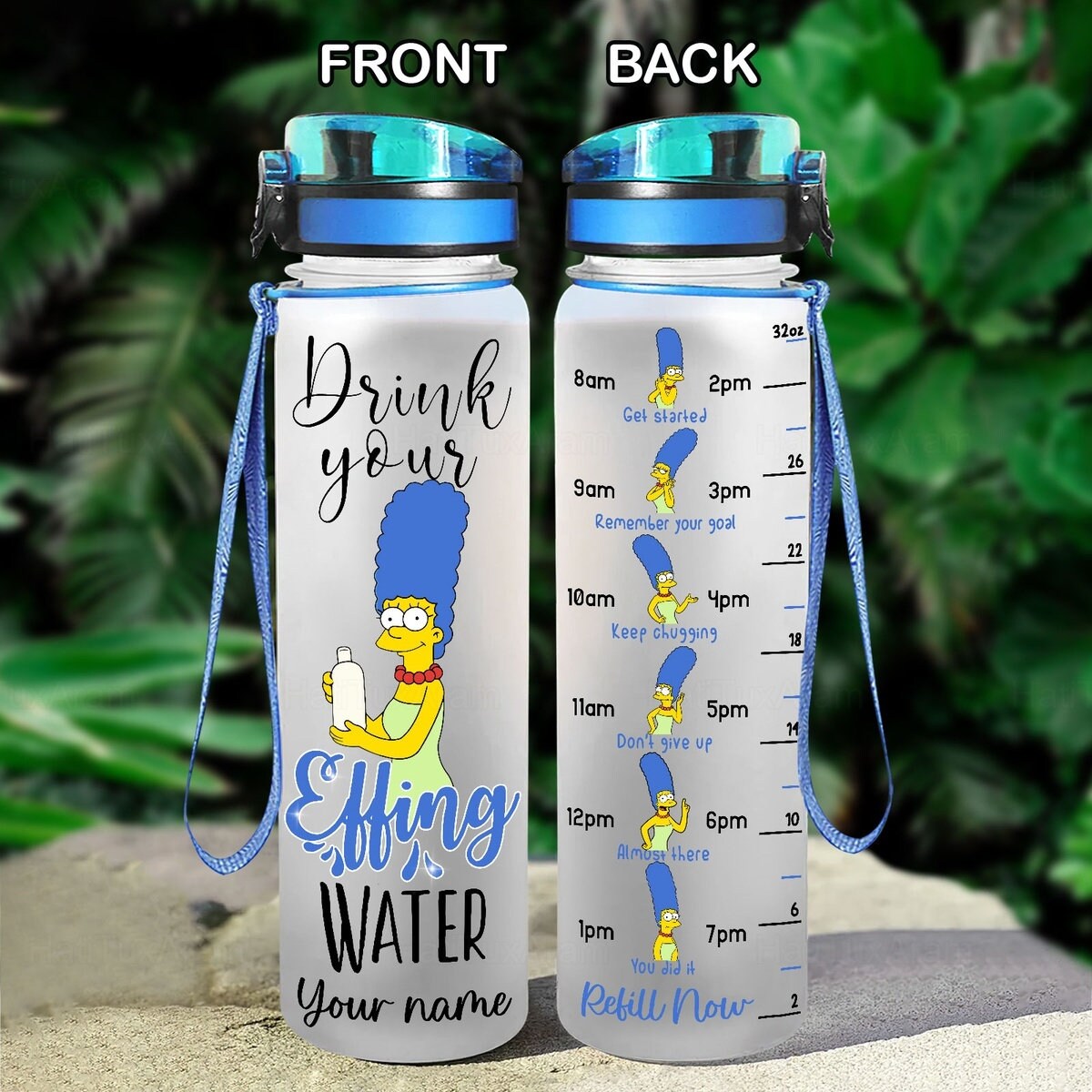 The Simpsons Water Bottle, Marge Simpson Bottle, Funny Simpson Bottle ...