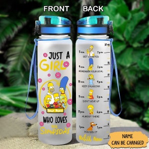The Simpsons Water Bottle, Personalized Simpsons Bottle, the Simpsons ...