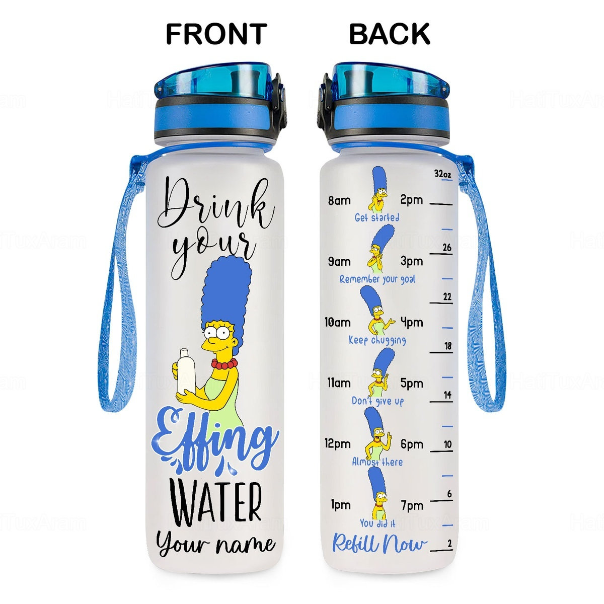 The Simpsons Water Bottle, Marge Simpson Bottle, Funny Simpson Bottle ...