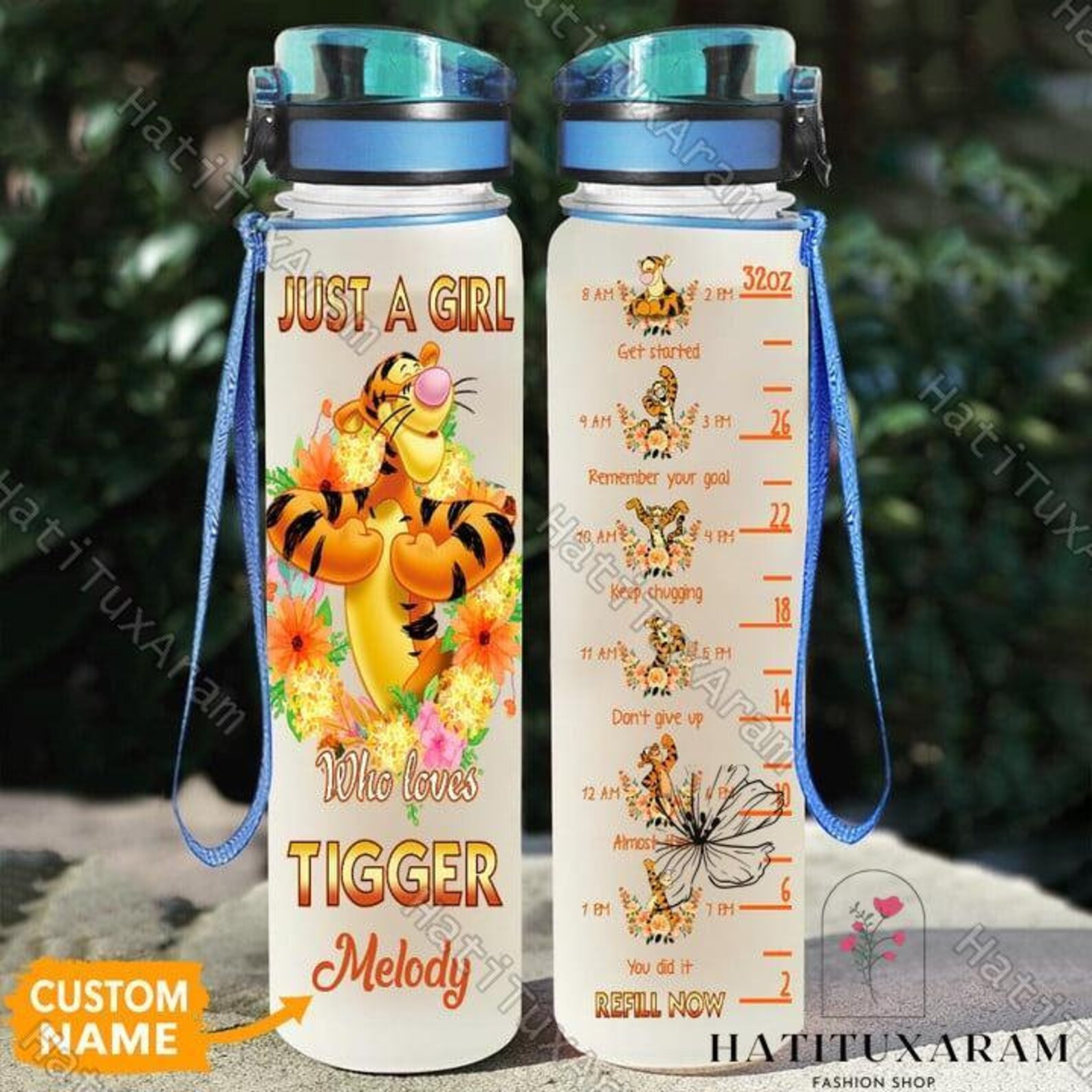 Tigger Winnie the Pooh Bottle, Tigger Water Tracker Bottle, Disney ...