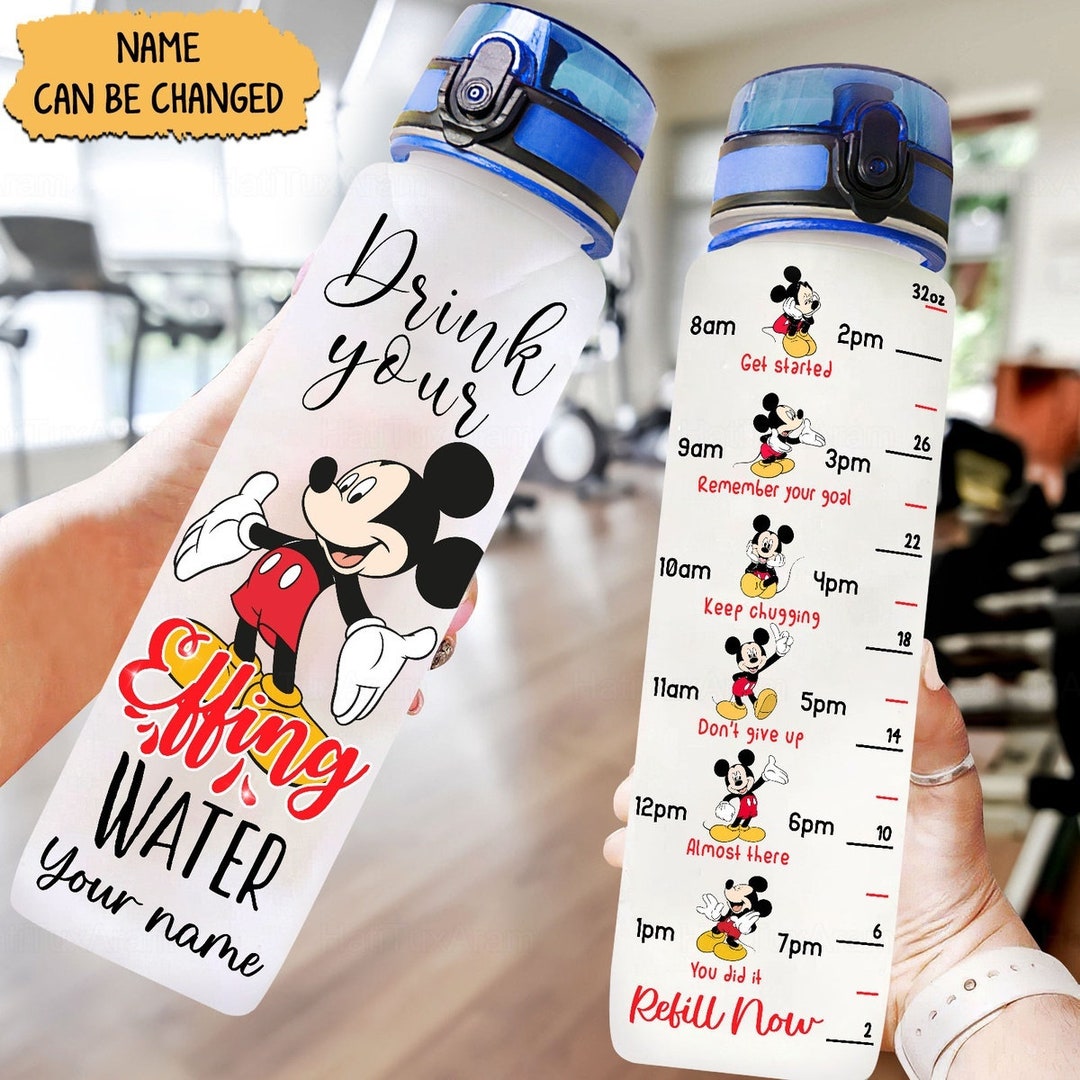 Mickey Mouse Water Bottle, Disney Water Bottle, Mickey Water Bottle ...