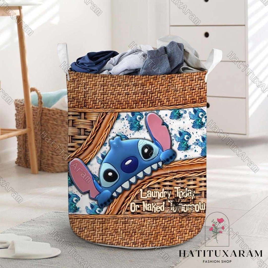 Stitch Laundry Basket, Stitch Clothes Basket, Disney Stitch Hamper ...