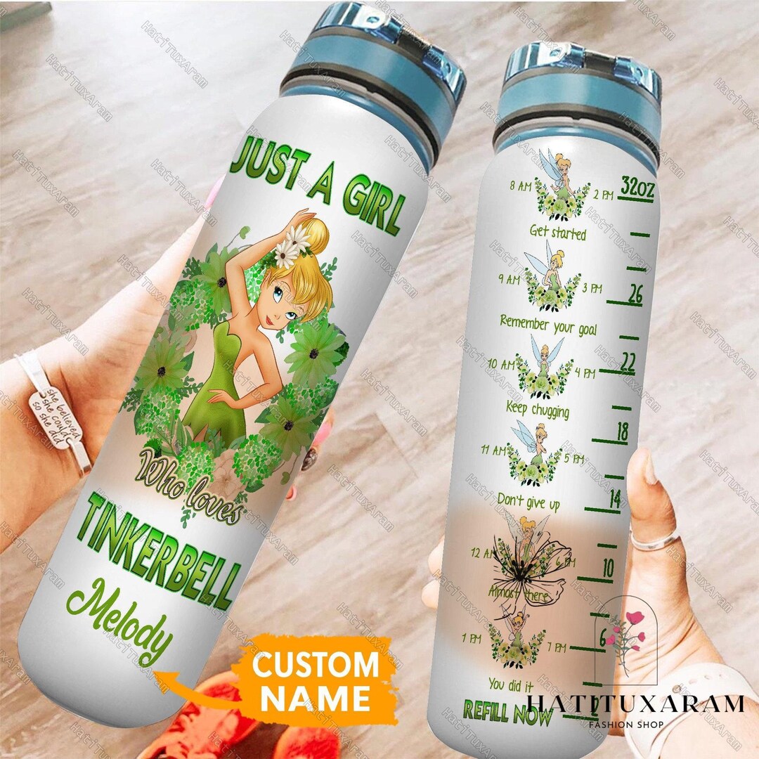 Tinkerbell Water Tracker Bottle, Tinkerbell Drink Bottle, Tinker Bell ...